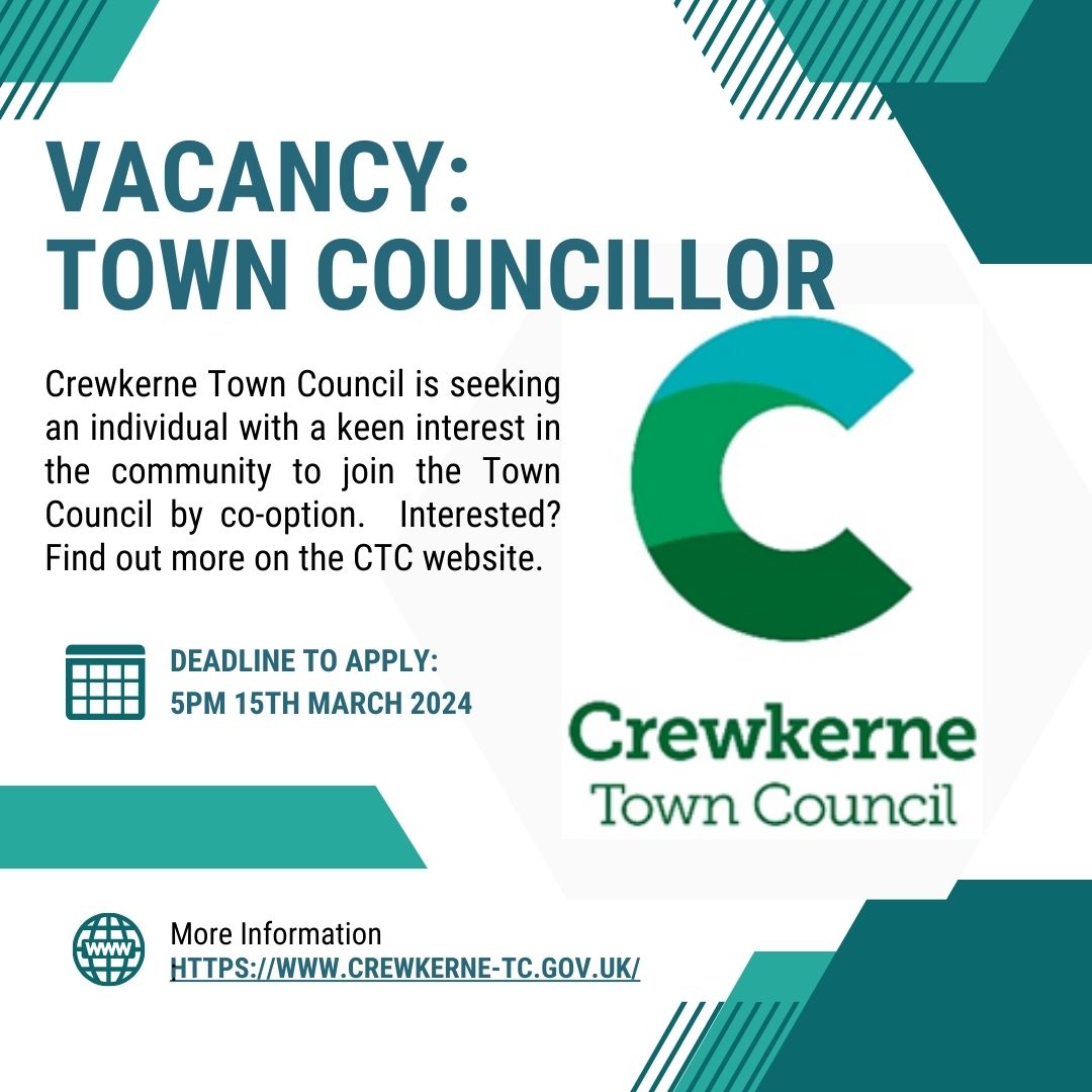 Vacancy: Town Councillor - Crewkerne Town Council