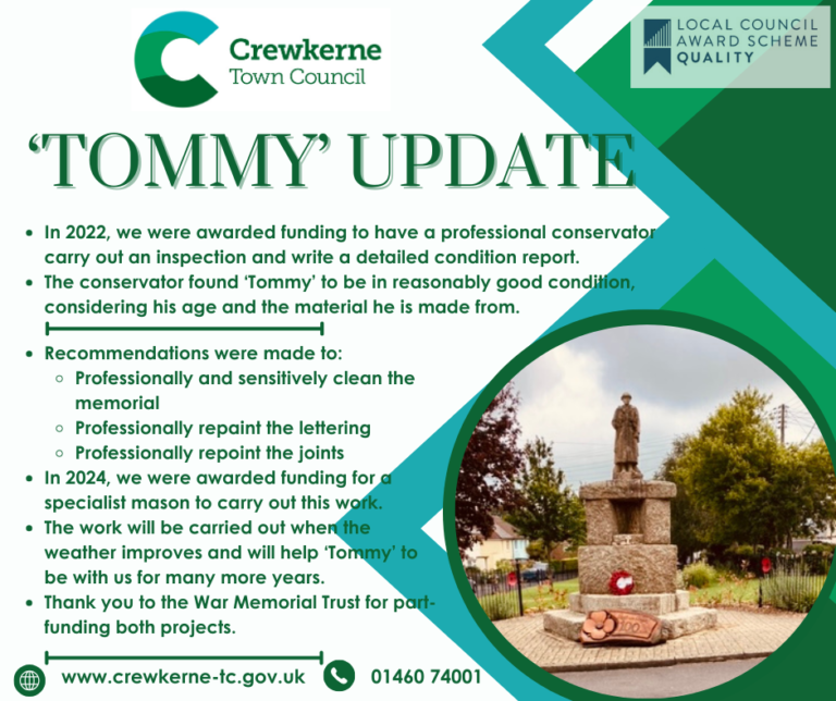 'Tommy' update - Crewkerne Town Council