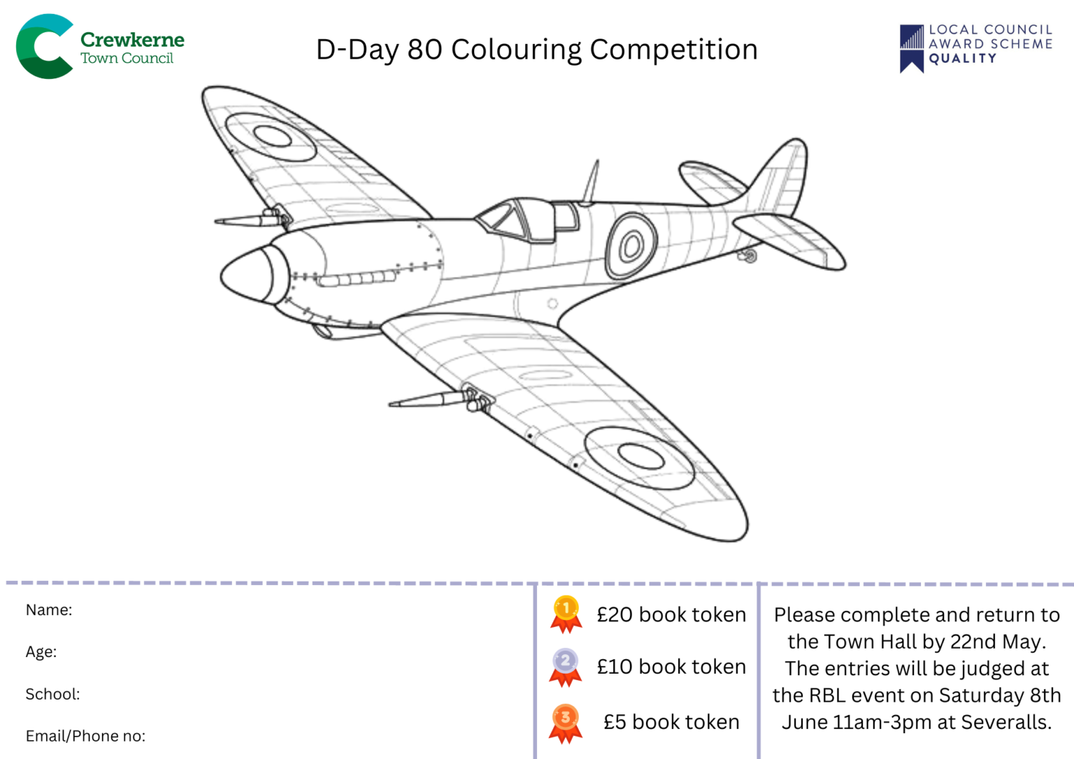 D-Day 80 Colouring Competition - Crewkerne Town Council